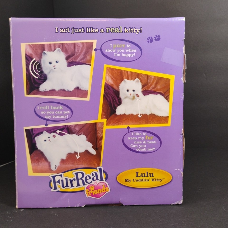 FurReal Friends Lulu My Cuddlin Kitty Cat White Hasbro W/ Original Box ...