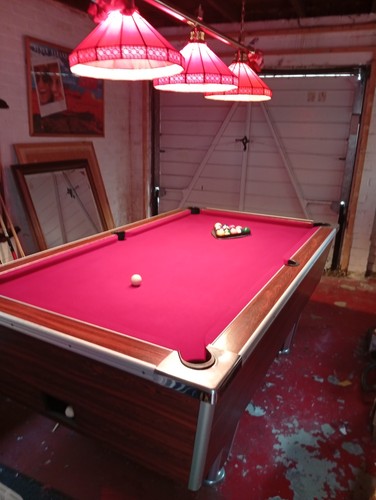 superleague slatebed 7ft x 4ft pool table coin operated plus additional ...