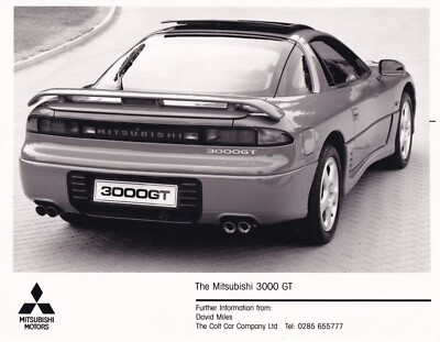 MITSUBISHI 3000GT REAR SIDE VIEW PERIOD PHOTOGRAPH. | eBay