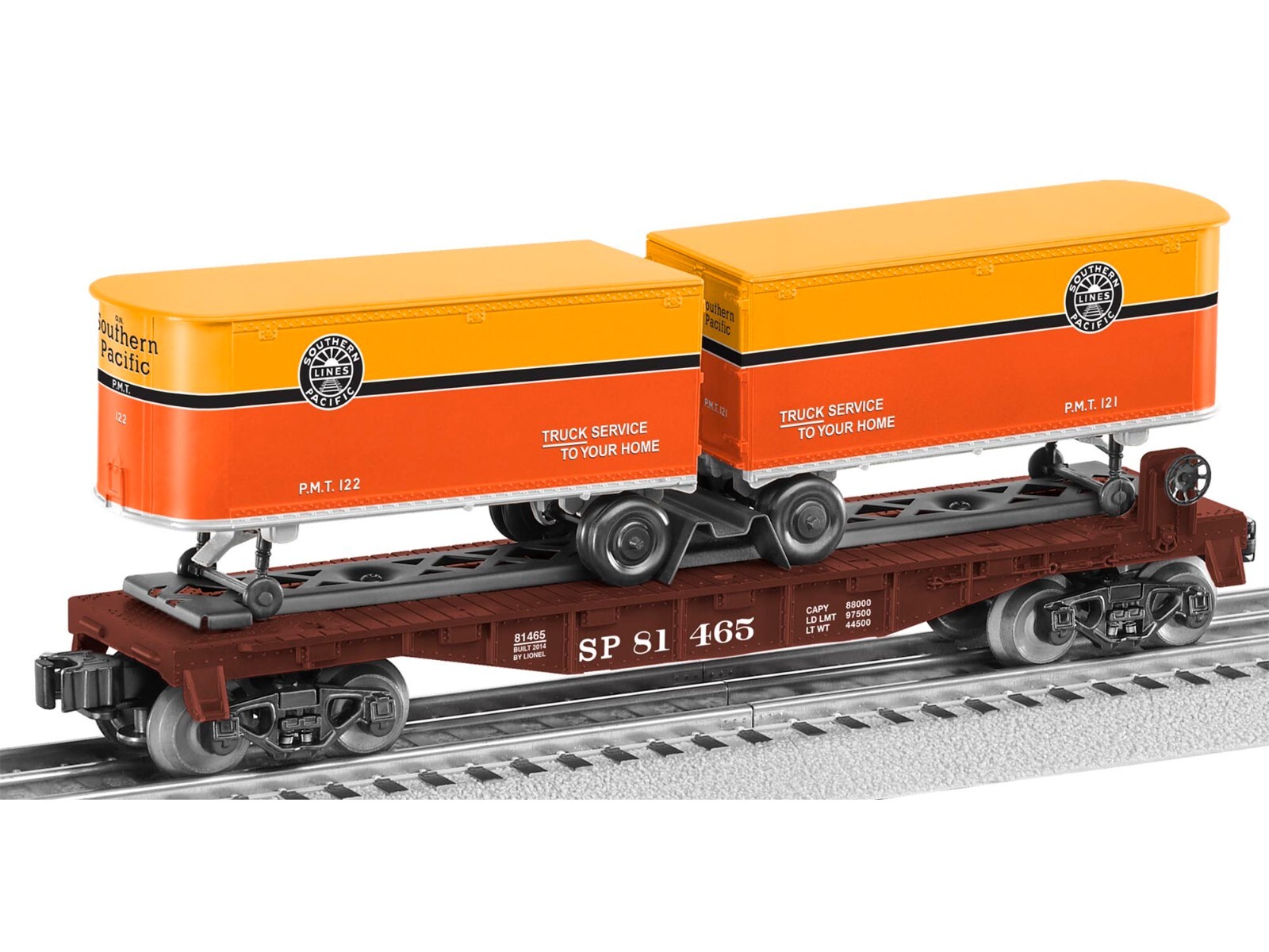 Lionel SP Road# 81465 Flat Car with Piggyback Trailers Item# 81465 | eBay
