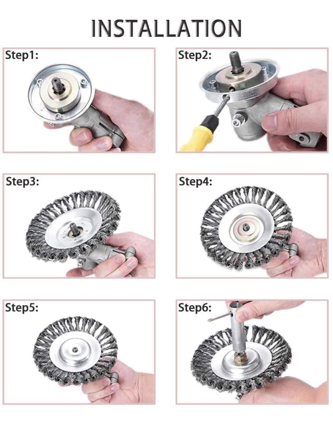 Derusting Weeding Wheel 8” Twisted Wire Cup Brush Weeding Wheel NEW | eBay