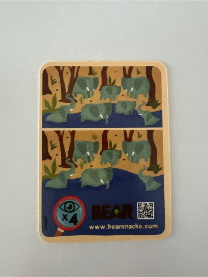 BEAR Fruit Snacks Collectible Animal Trading Cards - ELEPHANT Card | eBay
