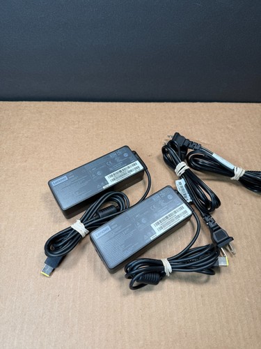 Lot of 2 Lenovo 90W 20V 4.5A Slim Yellow Tip AC Adapters ADLX90NLC2A | eBay