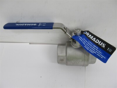 Fastenal Ormadus 0427114, 1-1/2" Full Port Stainless Steel Ball Valve ...