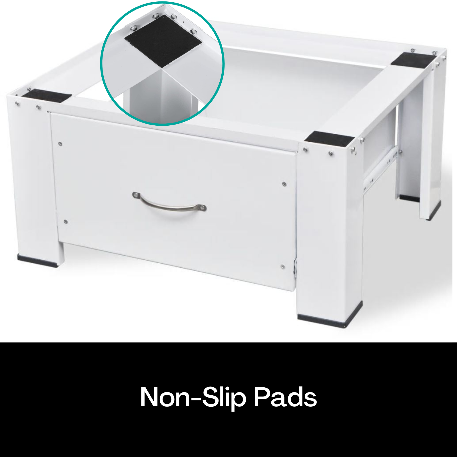 Laundry Pedestal With Storage Drawer Washing Machine Riser Stand ...