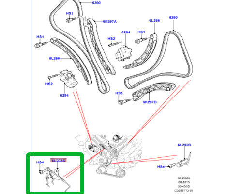 GENUINE LAND ROVER CAMSHAFT LUBRICATING JET UPPER LR4 SPORT RANGE ROVER ...
