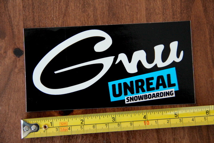 GNU Snowboards STICKER Decal NEW Unreal Blue | eBay