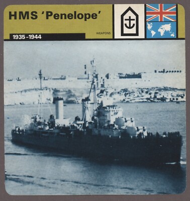 HMS Penelope Edito Service Card Second World War II Weapons | eBay