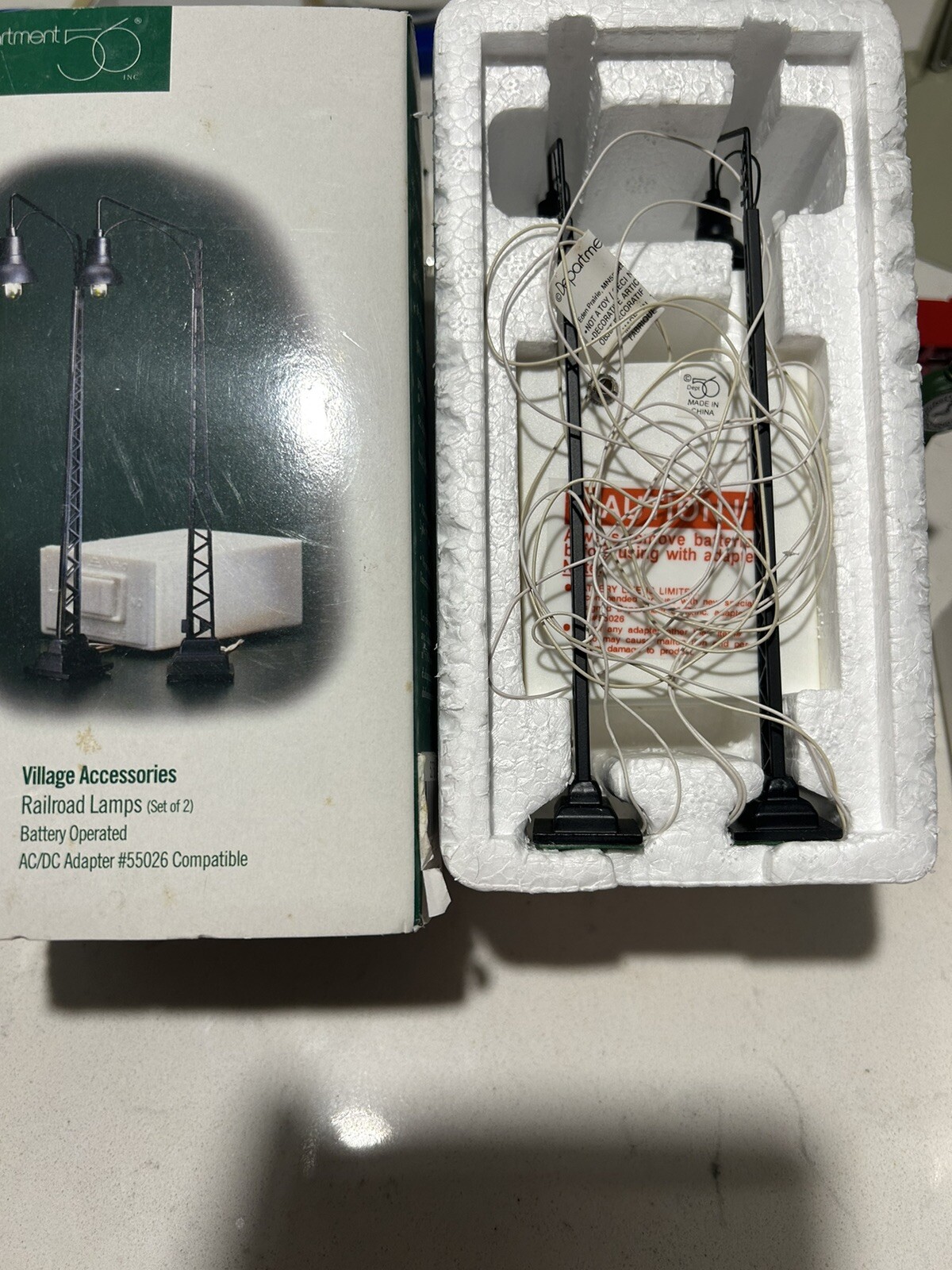 Dept 56 retired 52760 Village Accessories Amber Railroad Lamps Lights ...