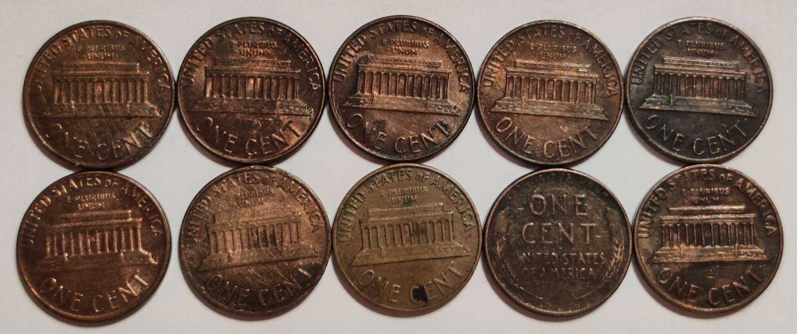 Usa LOT 10 X 1 One Cent 1948 1961 1961 1966 1970 1975 1976 1977 1977 usa-lot-10-x-1-one-cent-1948-1961-1961-1966-1970-1975-1976-1977-1977