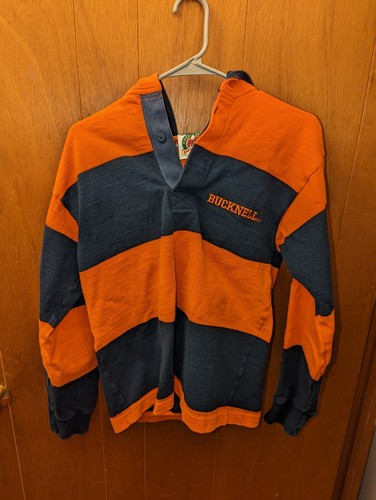 Vintage Barbarian Mens Polo Rugby Wear Striped Hoodie Shirt 90s ...