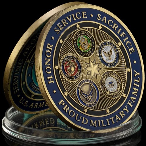U.S. Armed Forces Challenge Coin Proud Military Family Veteran Gift | eBay