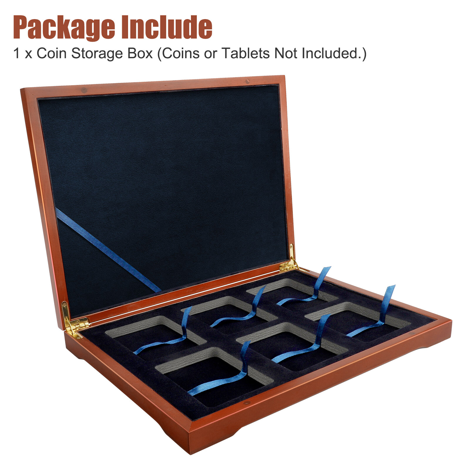 Solid Wood Display Storage Box Case for 6 Certified PCGS NGC Coin Slab ...