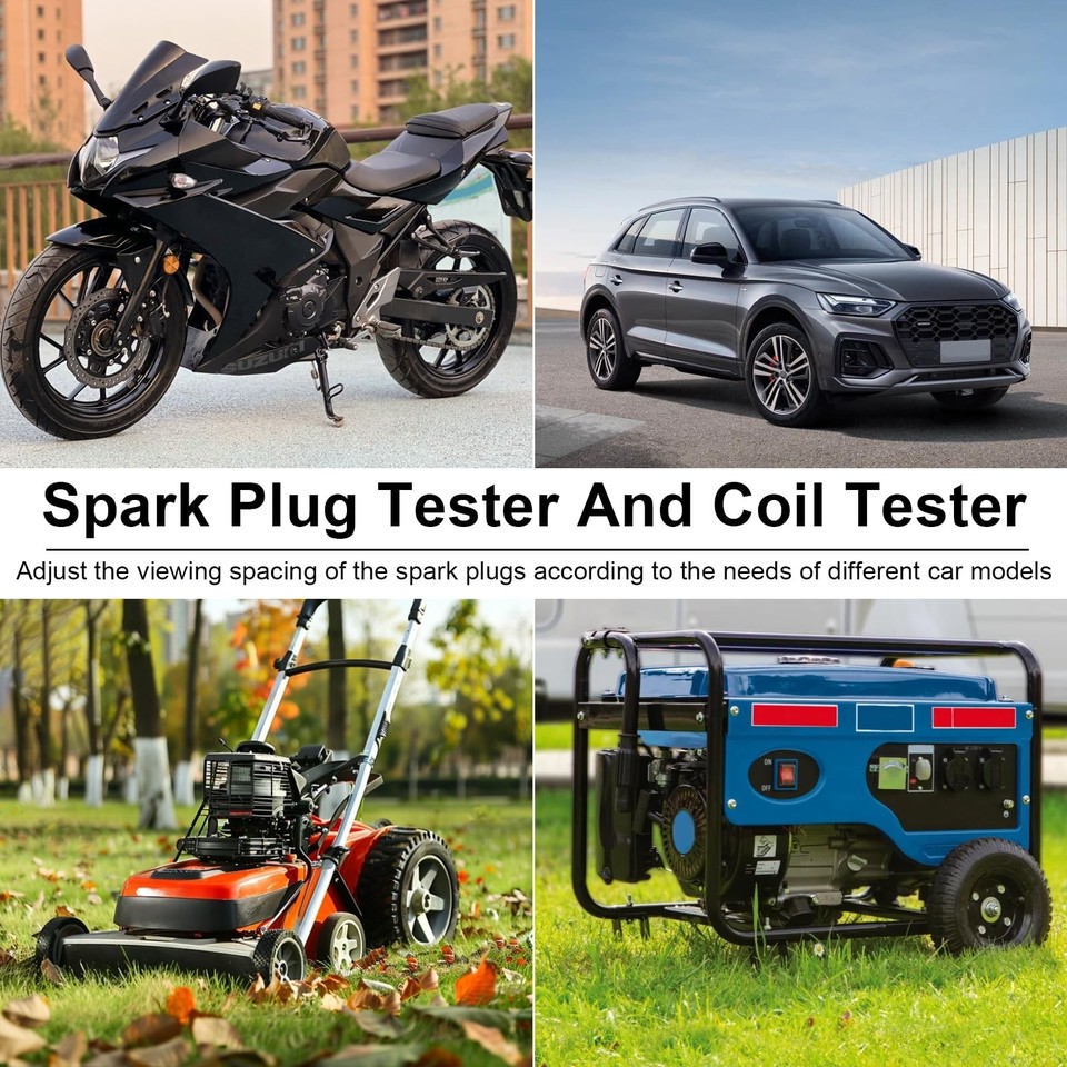 Spark Plug Tester & Ignition Coil Tester Tool for Automotive & Small ...