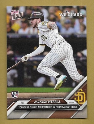 JACKSON MERRILL 2024 TOPPS NOW WILD CARD ROOKIE RC CARD #790 MLB STAR ...