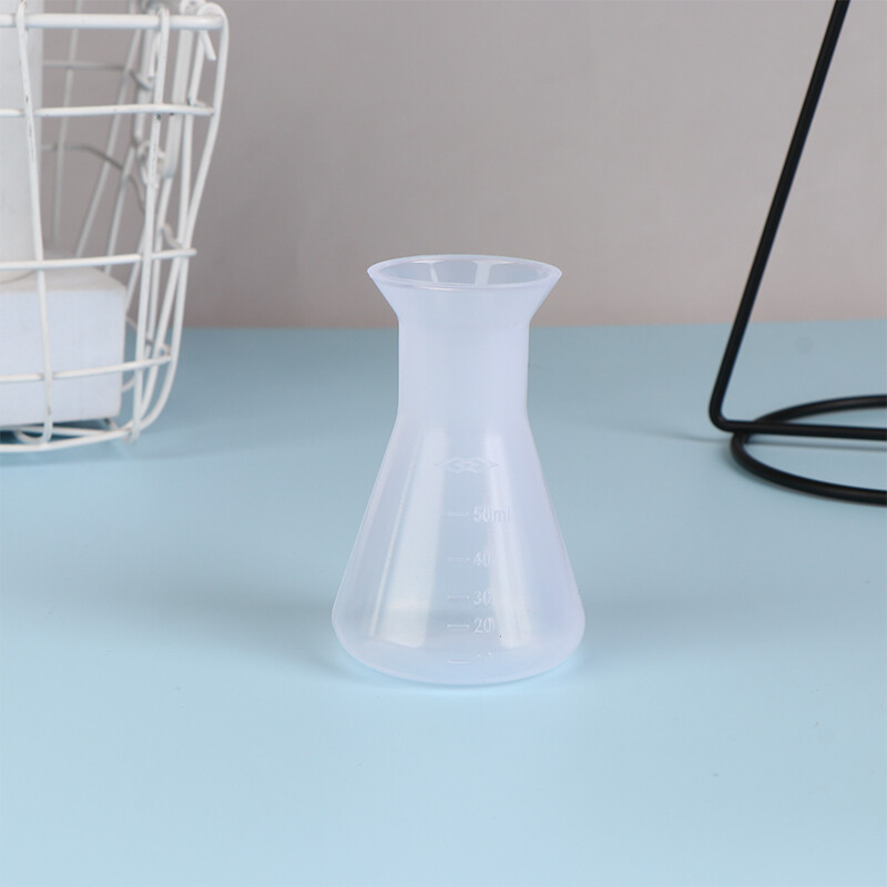 1Pc 50/100/250ml Plastic Erlenmeyer Flask Narrow Neck Conical Triangle ...