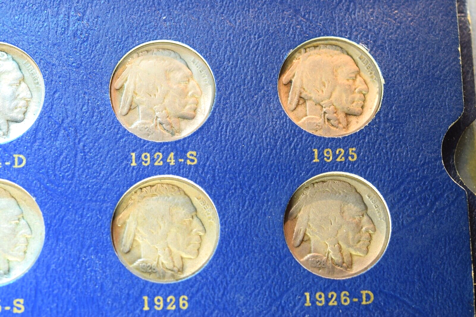 1913-1938 BUFFALO NICKEL COMPLETE SET ALL READABLE OR FULL DATE NICKEL ...