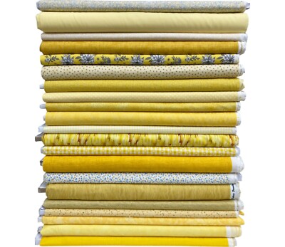 Yellow Cotton Fabric Lemon Patterned and Floral for Patchwork Craft ...