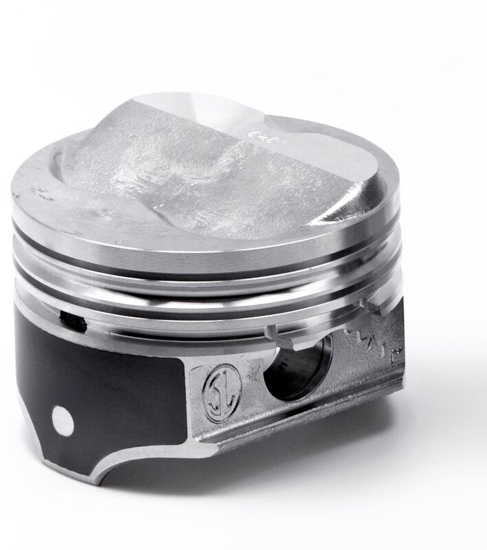 KB Claimer Hypereutectic 10cc DOME Pistons/8+MOLY Rings Chevy SB 350 12 ...