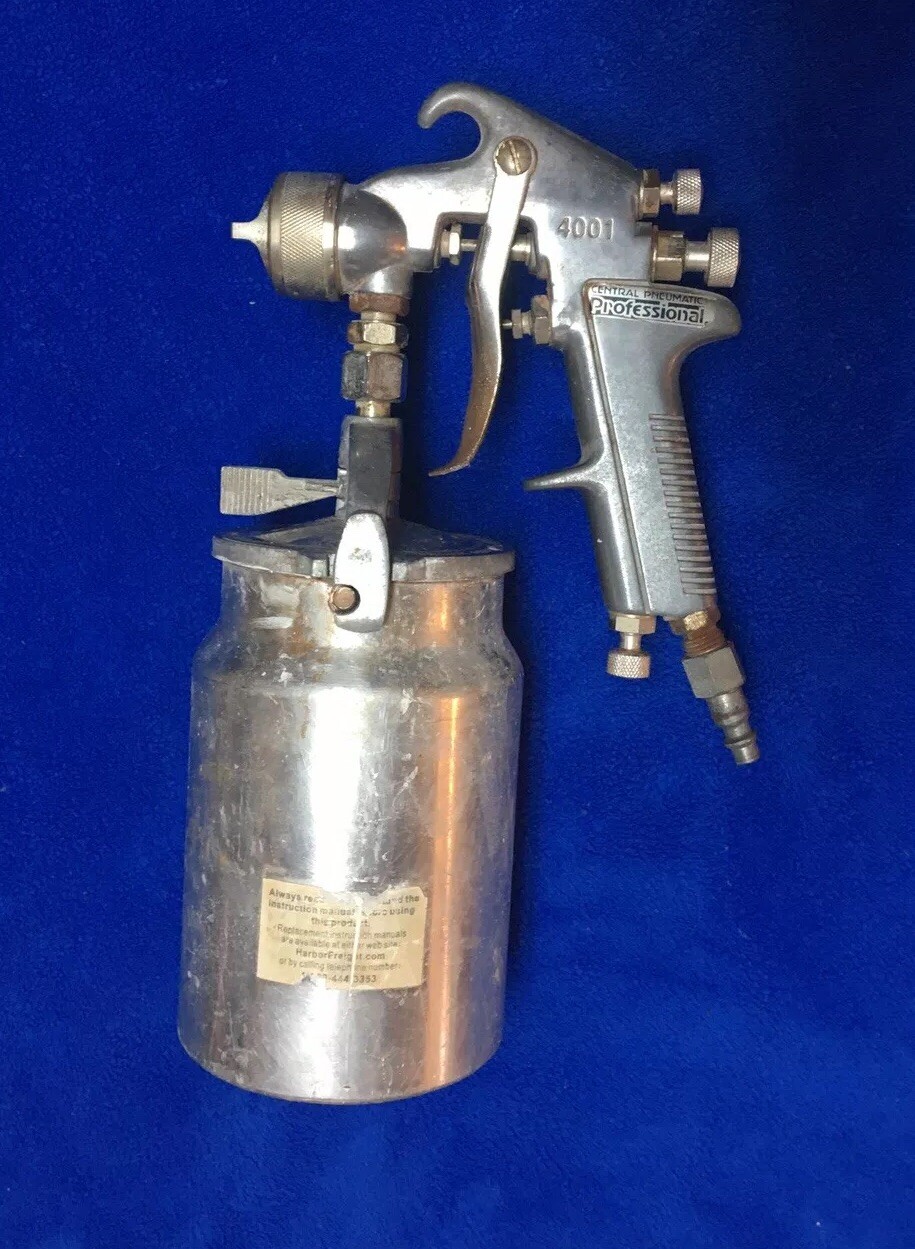 Central Pneumatic Pro Paint Spray Gun Model 4001 with Tip and cup, used ...
