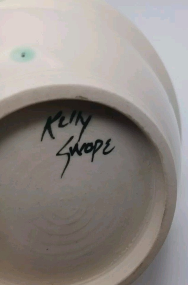 KELLY SWOPE Signed Pottery SOUP, CEREAL, or TRINKET BOWL 6.25" Retro ...