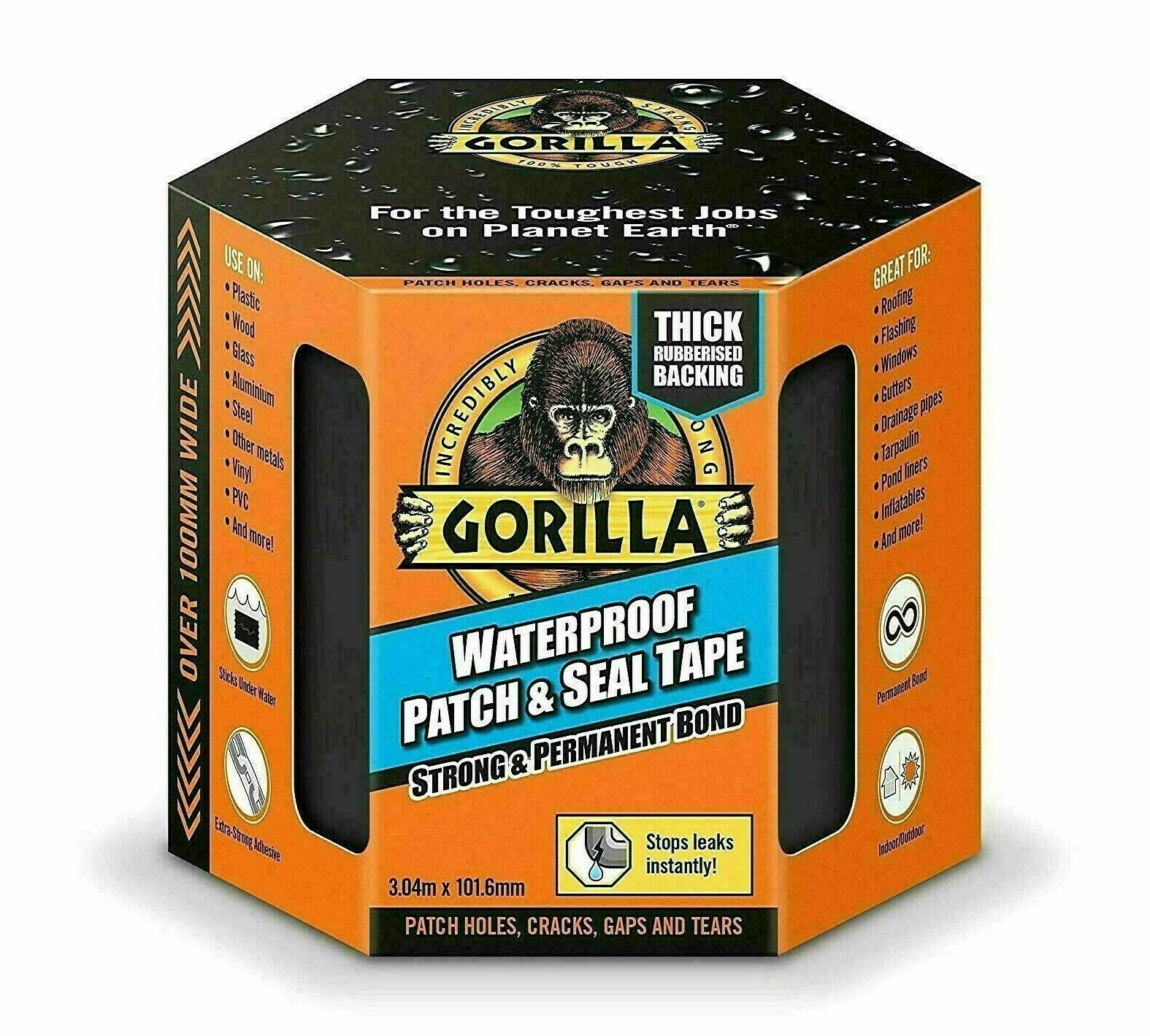 GORILLA TAPE BLACK WHITE SILVER, MOUNTING TAPE, PATCH AND SEAL, TREAD ...