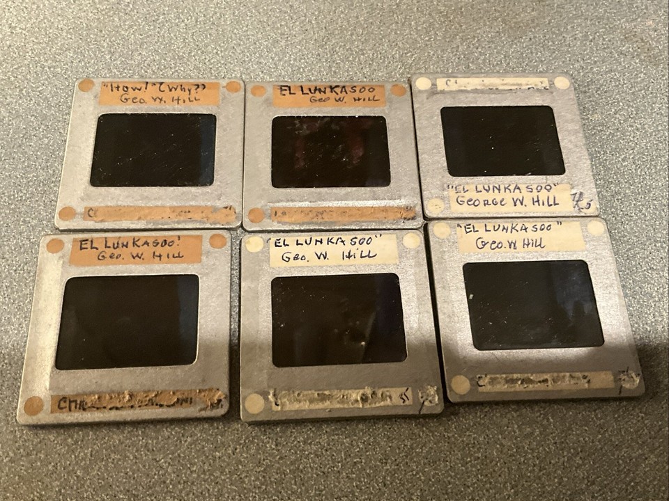 6 ORIGINAL 1955 35mm GLASS Photo Slide Native American ? Mohawk ? White ...