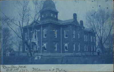 Denton MD Court House c1910 Cyanotype Real Photo Postcard | eBay
