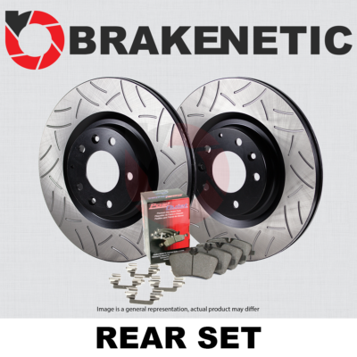 REAR BRAKENETIC PREMIUM GT Slot Brake Rotors + Ceramic Pads 55.65161.31 ...