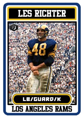 ACEO LES RICHTER LOS ANGELES RAMS CUSTOM HAND MADE ART CARD | eBay