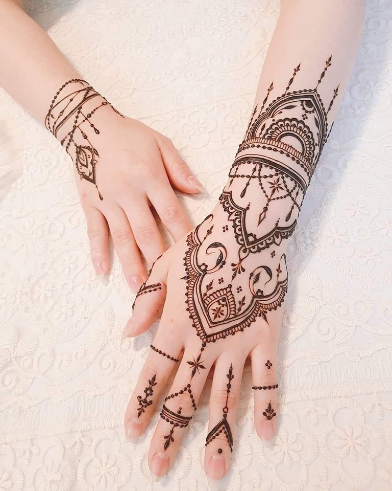 12 Sheets Tattoo Stencils Set, Hand Temporary Tattoo Temples, Reusable ...