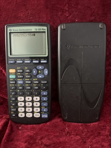 Texas Instruments TI-83 Plus Graphing Calculator With Cover Tested ...