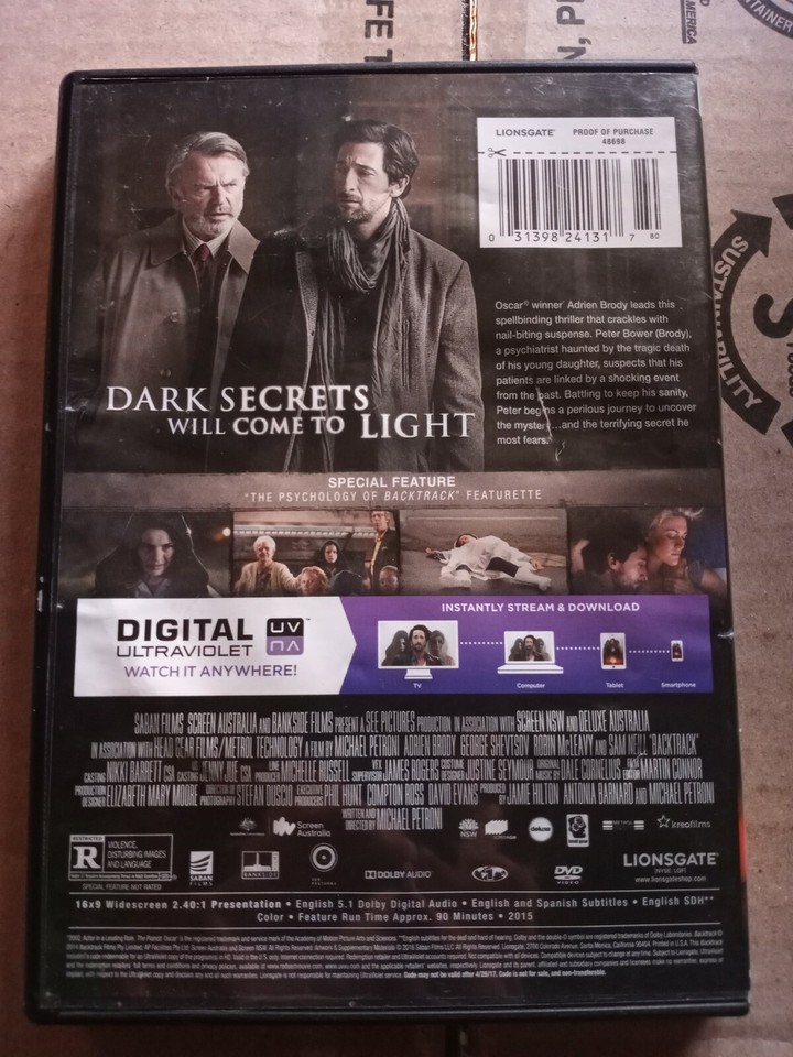 Backtrack (DVD, 2016) 31398241317| eBay