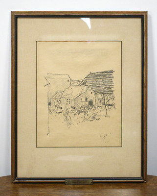 Vintage PIERRE BONNARD Framed Lithograph Etching. House Children ...