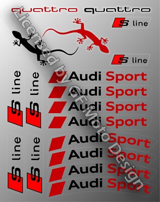 Audi Sport S-line QUATTRO S6 S8 Car Stickers A4 A5 Decals S3 S4 Sport ...