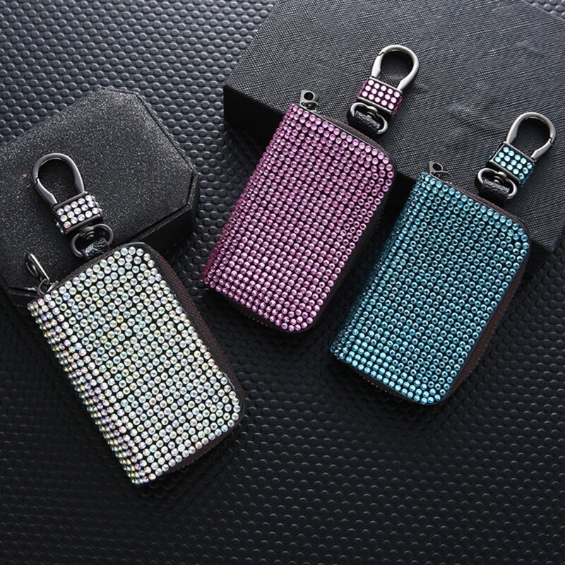Car Key Case Key Shells Fob Key Cover with Bling Rhinestones Crystals ...