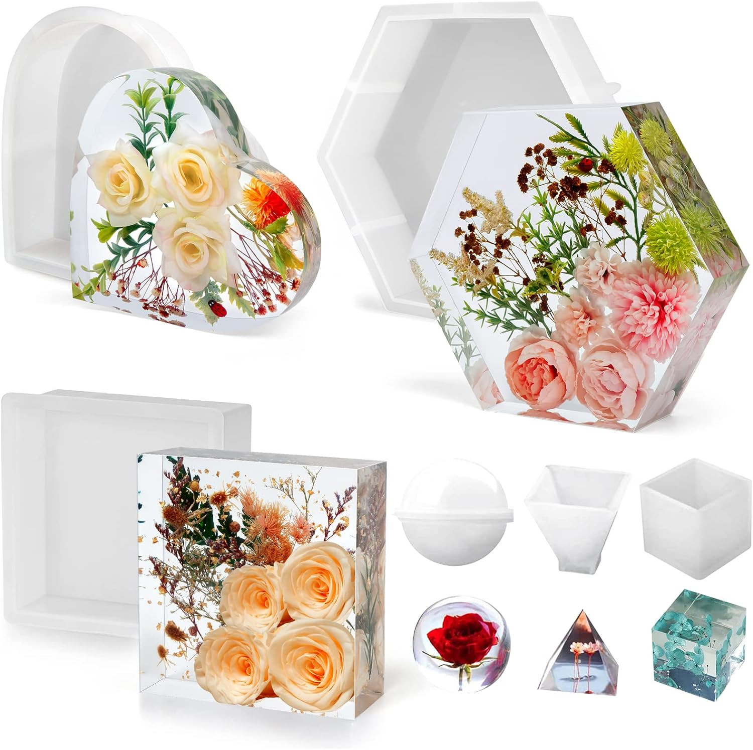 Moldes de silicona para resina Epoxica Epoxi transparente Moldes ...