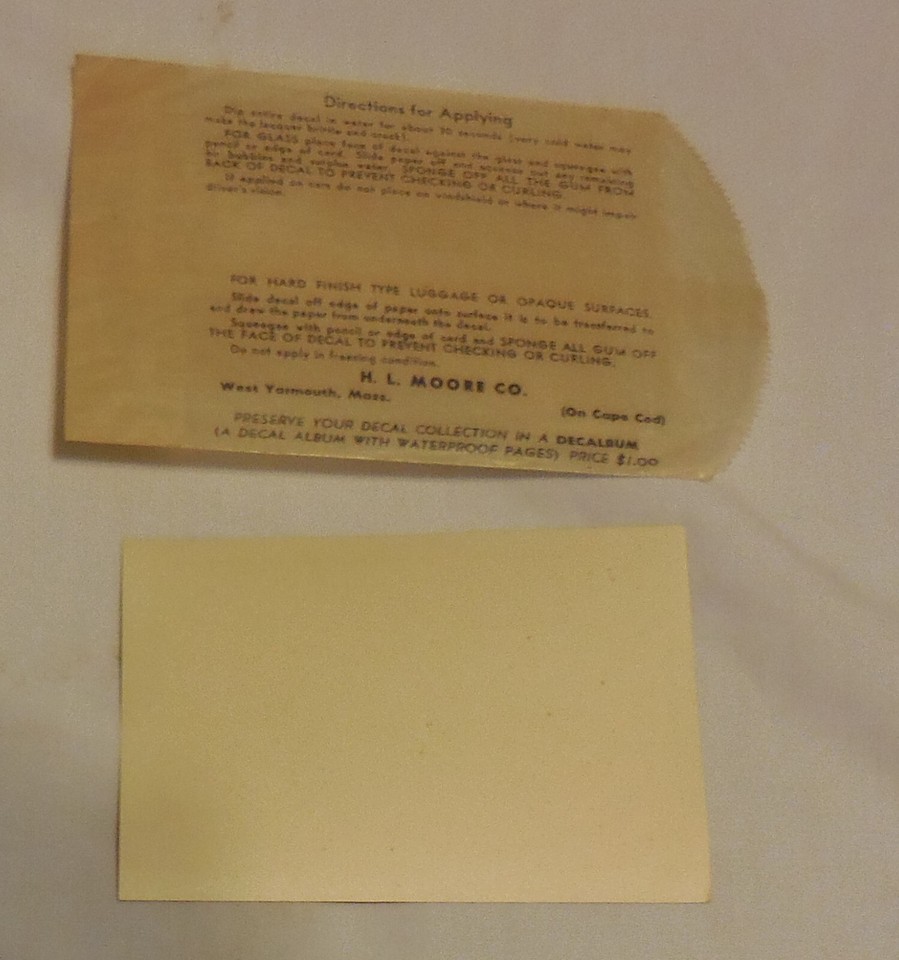 1 Pennsylvania Water Decal Window with Envelope and instructions VTG | eBay