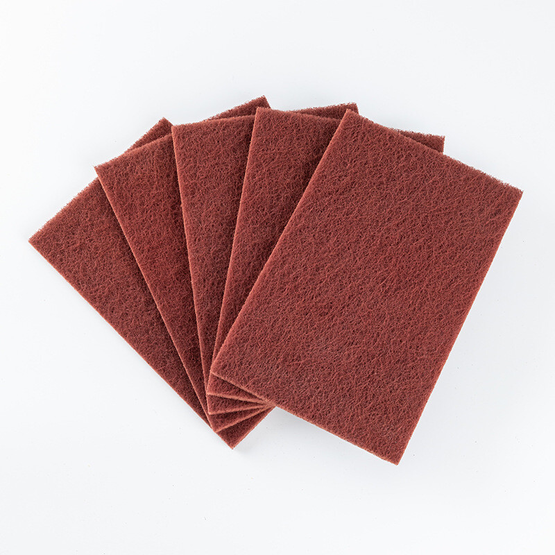 10Pcs Red Scuff Scotch Finishing Preparation Cleaner Hand Pads 6*9 inch ...