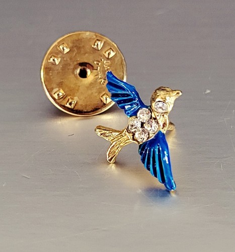 Vintage Bluebird of Hap... Blue Enamel Rhinestones~ Ballou Regd ...
