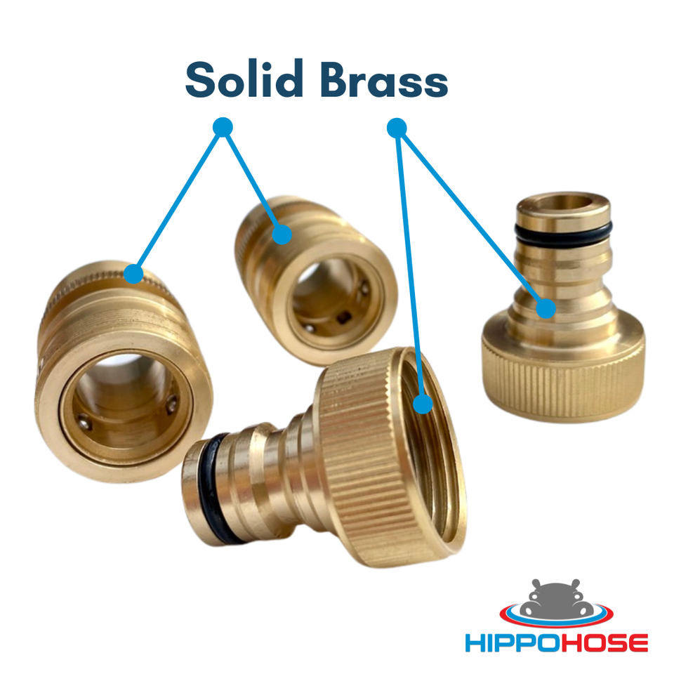 Quick Connector Garden Hose Fittings - 3/4" Snap-On Water Hose Adapter ...