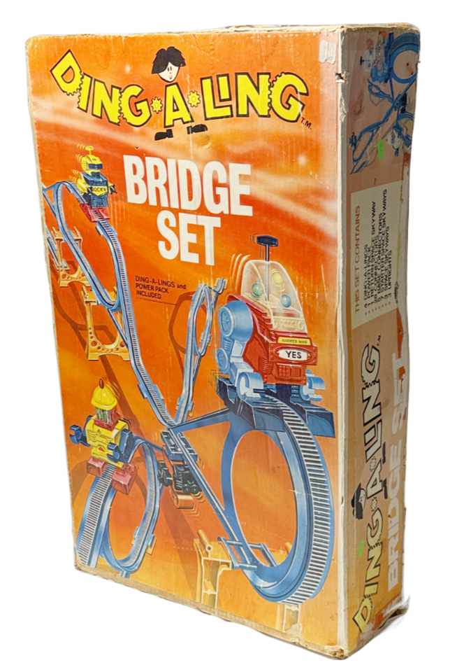 Ding-A-Ling - Bridge Set w/ 4 Robot Figures – Vintage 1971 Topper Toys ...