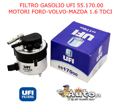 FILTRO GASOLIO UFI 5517000 - 1386037 FORD FOCUS II - C MAX - FIESTA VI ...
