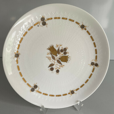 Rosenthal ROMANZE Glocken Gold handbemalt 3508 KUCHENTELLER 19 cm Plate ...