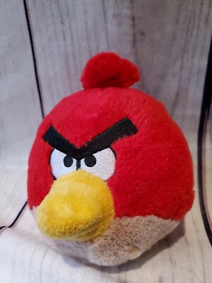 Angry Birds Plush Red Bird Toy Stuffed Animal 5" Commonwealth 2010 | eBay