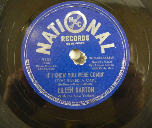 Eileen Barton - If I Knew You Were Comin' I'd've Baked A Cake ~ 1950 ...