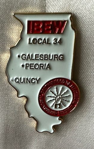 IBEW Lapel Pin Local 34 Peoria, IL | eBay