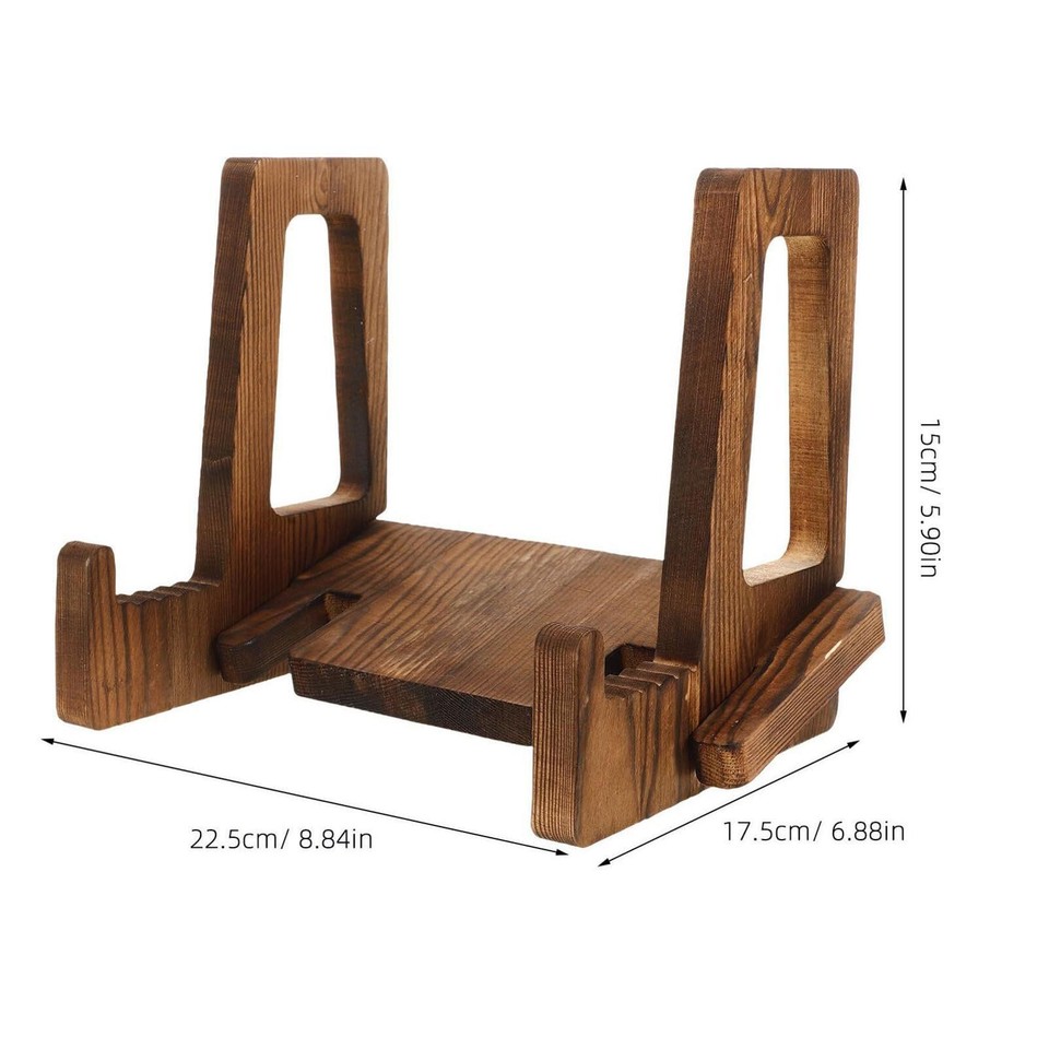 Record Display Stand Easel Stable Multipurpose Decorative Wooden Plate ...