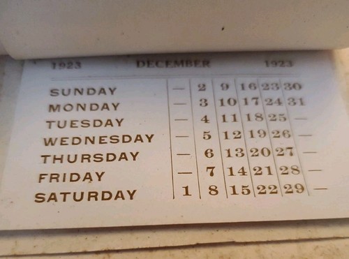 1923 First National Bank Donora Pennsylvania Wall Calendar RARE 6.75 ...