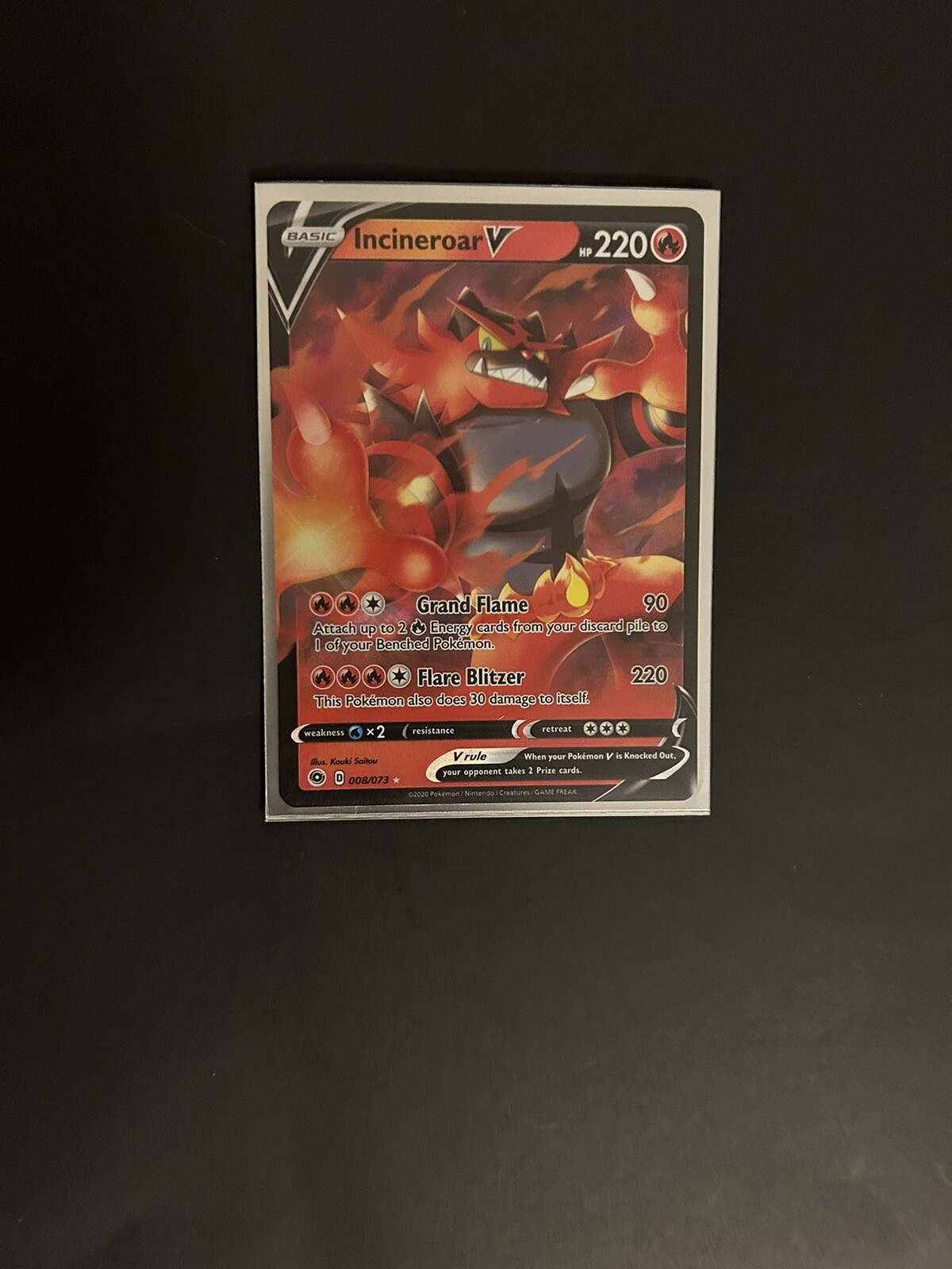Pokémon TCG Incineroar V Champion's Path 008/073 Holo Ultra Rare | eBay